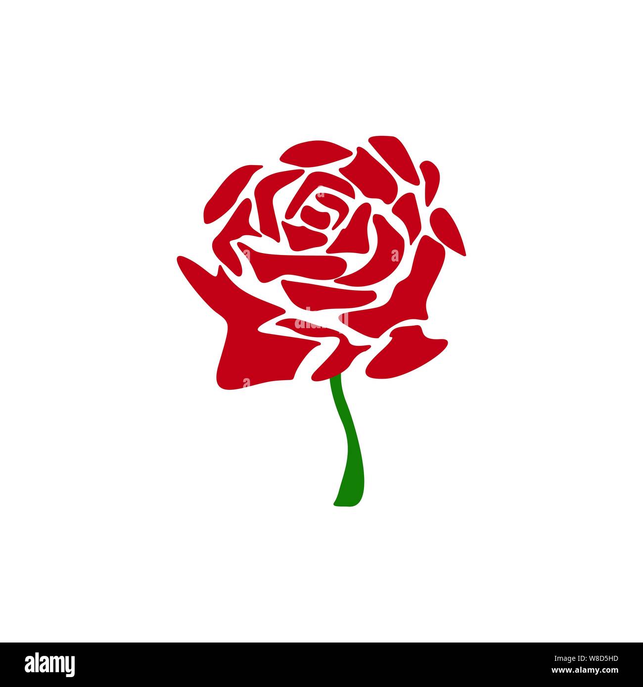 Nice red rose Stock Vector Images - Alamy