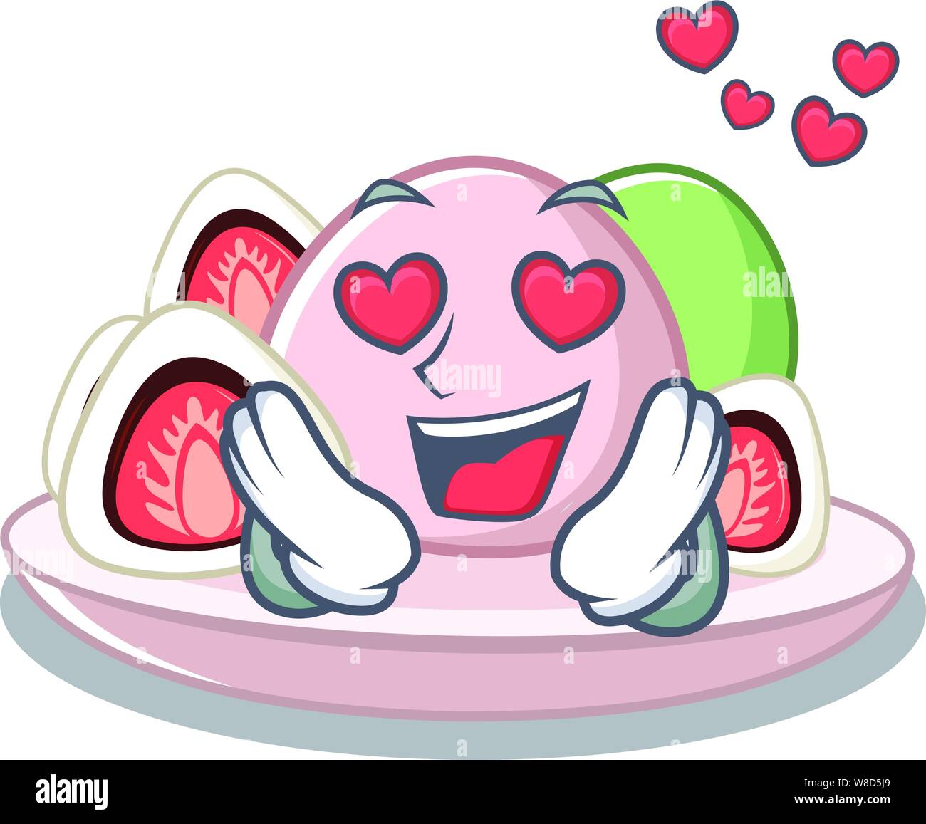 In love ichigo daifuku isolated in the cartoon Stock Vector Image & Art ...