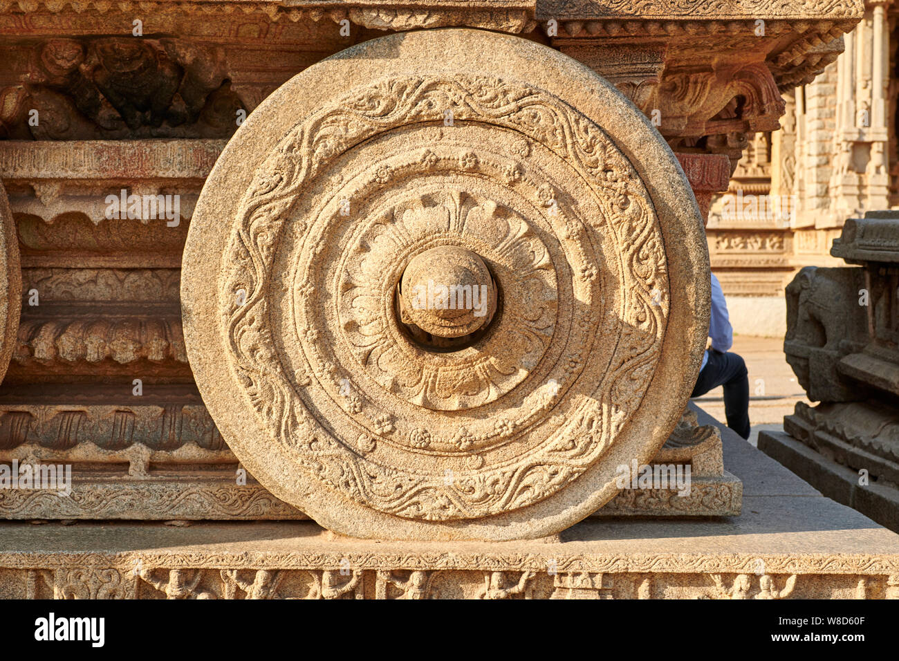 the famous Garuda stone chariot in Vitthala temple, Hampi, UNESCO world ...