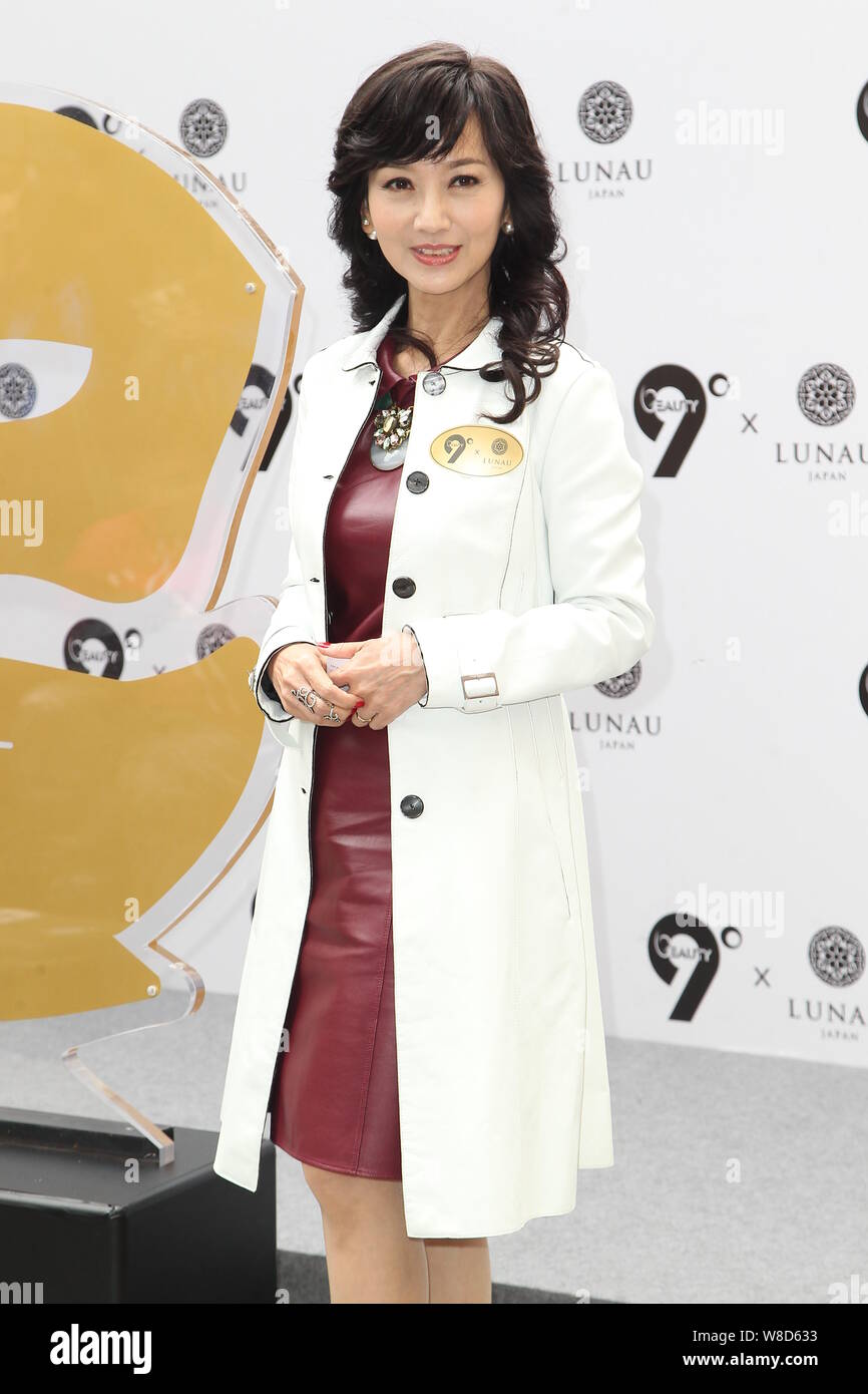 Hong Kong actress Angie Chiu poses at a launching dinner for the new ...