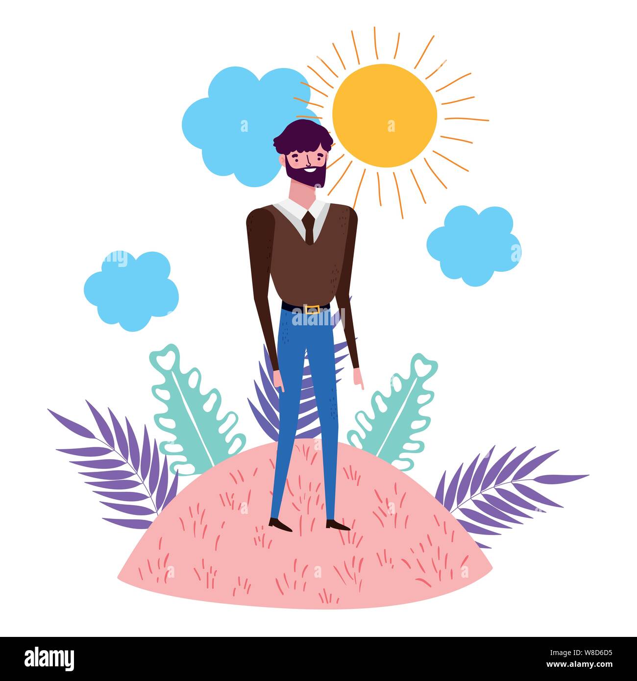 Avatar of a man design, Boy male person human and attractive theme ...