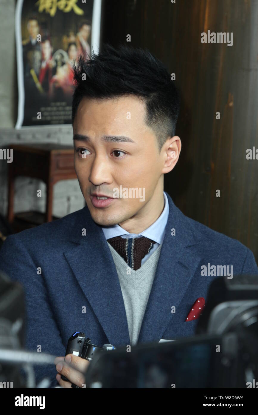 Hong Kong actor Raymond Lam speaks at a press conference for his TV ...