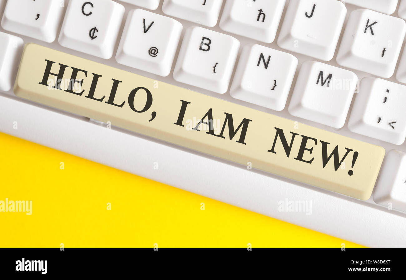 Handwriting text writing Hello I Am New. Conceptual photo used as ...