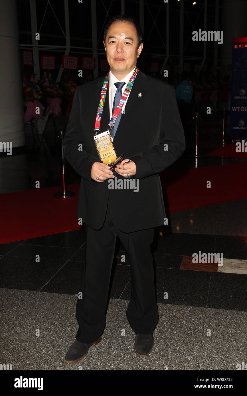 Chinese-born British actor Zhang Tielin poses on the red carpet for the ...