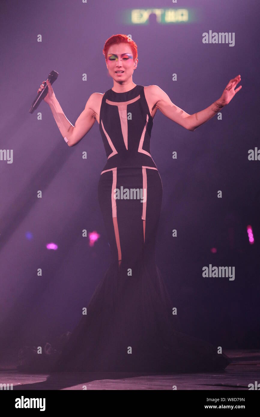 Hong Kong actress and singer Sammi Cheng performs during her concert in ...
