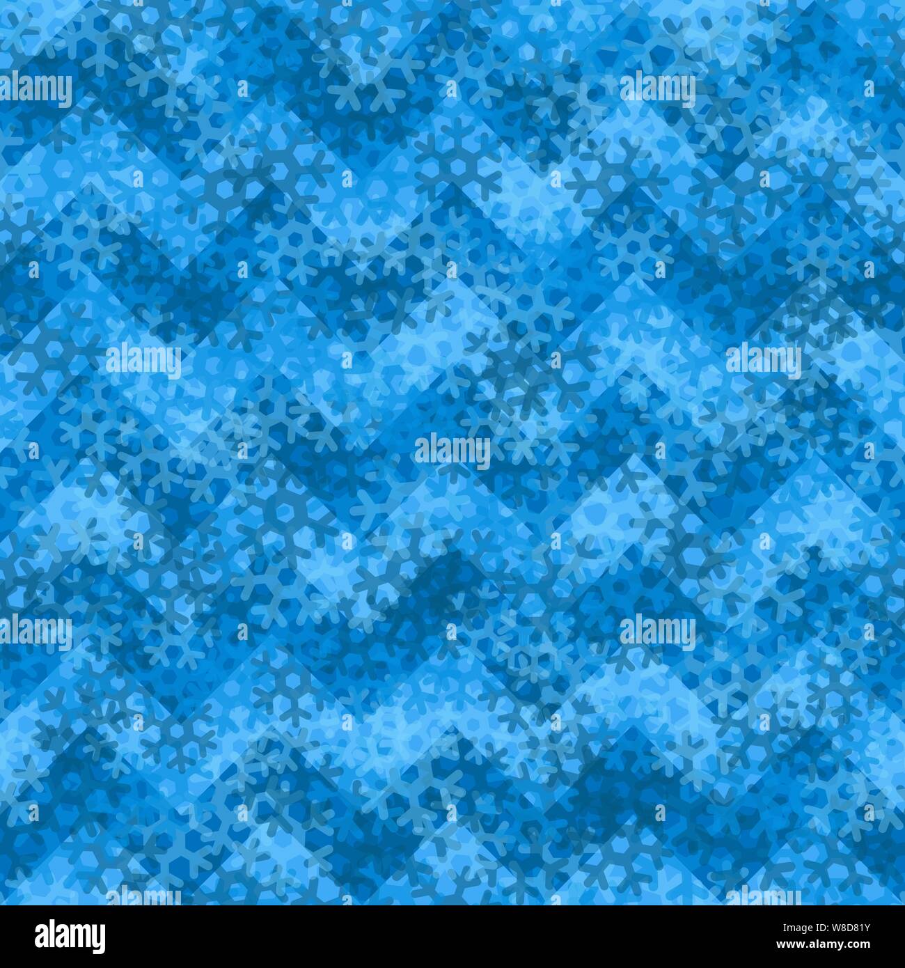 Snowflake seamless pattern. Blue Snow background. Abstract wallpaper ...