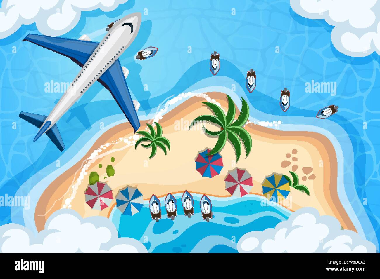 Set of aerial view scenes illustration Stock Vector Image & Art - Alamy