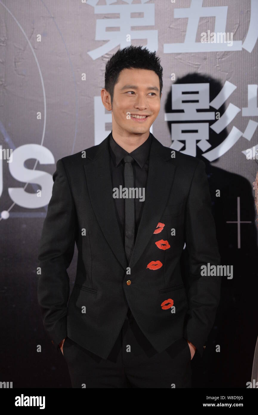 Chinese actor Huang Xiaoming poses at the 2015 New Focus Night during ...