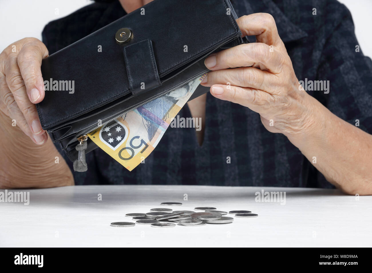elderly woman having financial problems Stock Photo - Alamy
