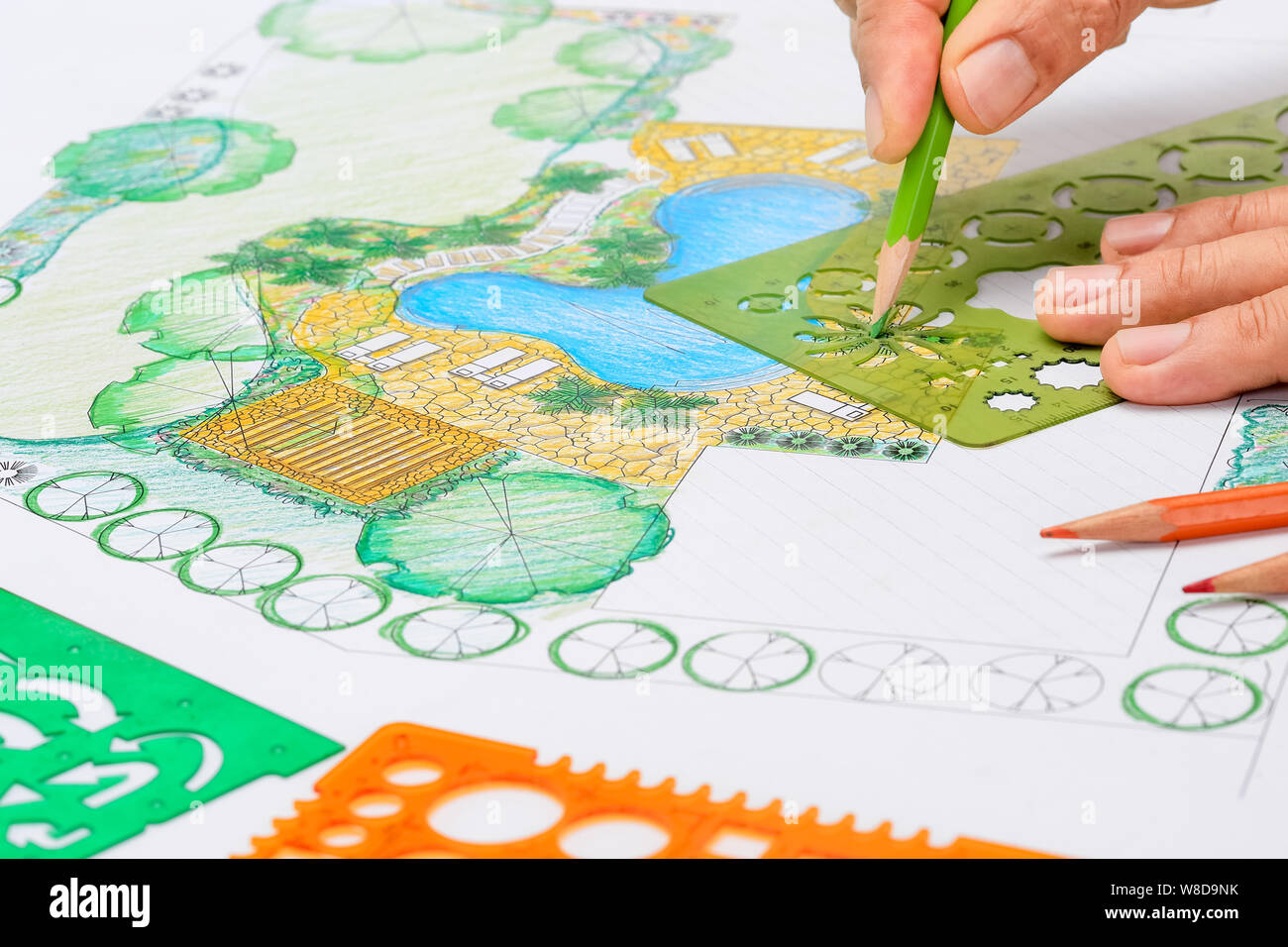 Landscape design plan hi-res stock photography and images - Alamy