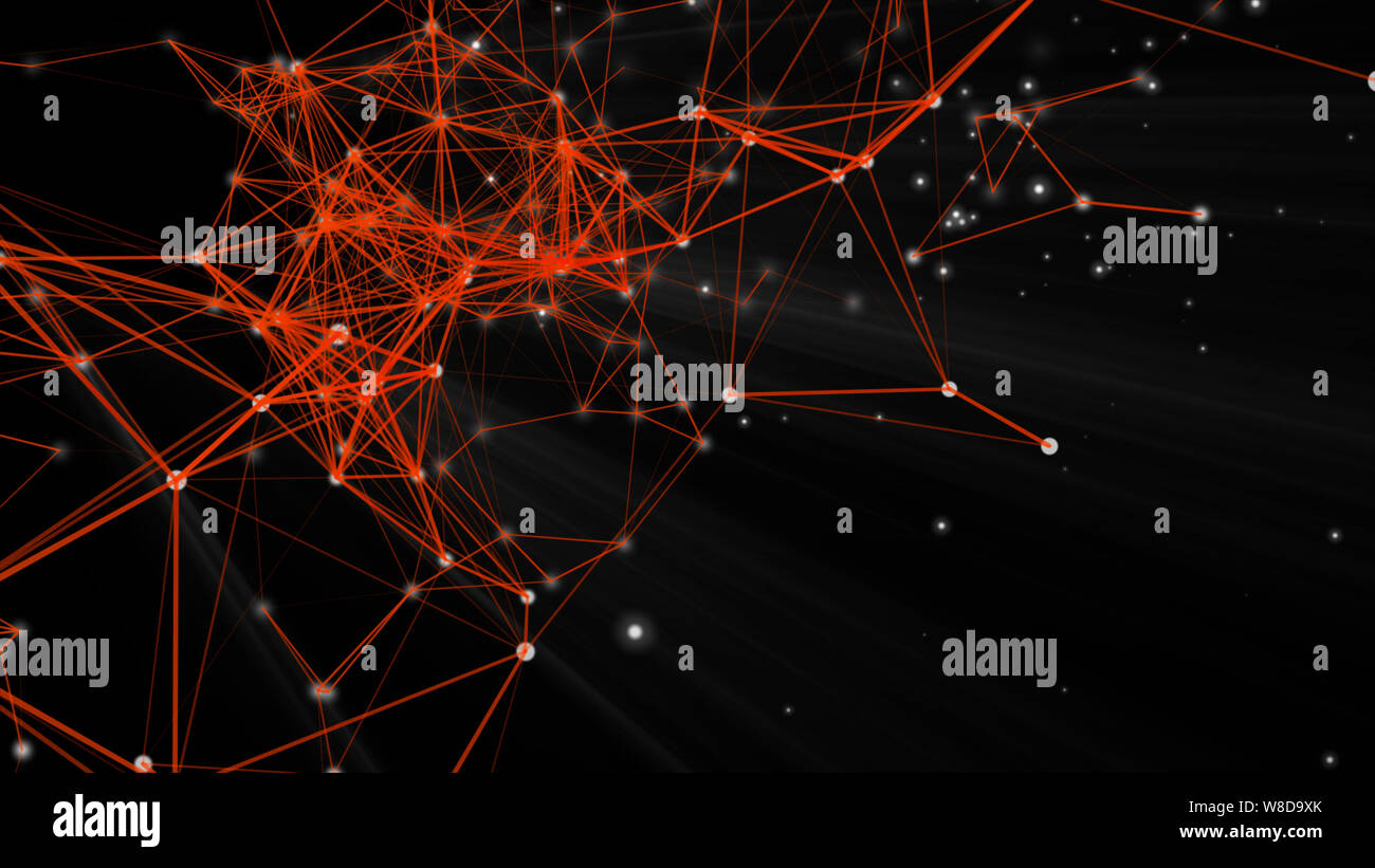 Structure 3d rendering connection and particles Stock Photo - Alamy