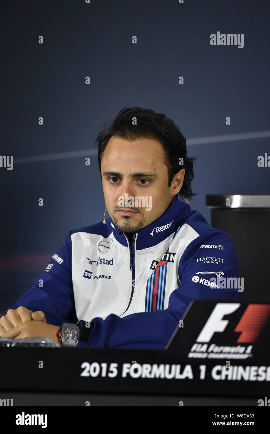 Brazilian F1 driver Felipe Massa of Williams attends a press conference ...