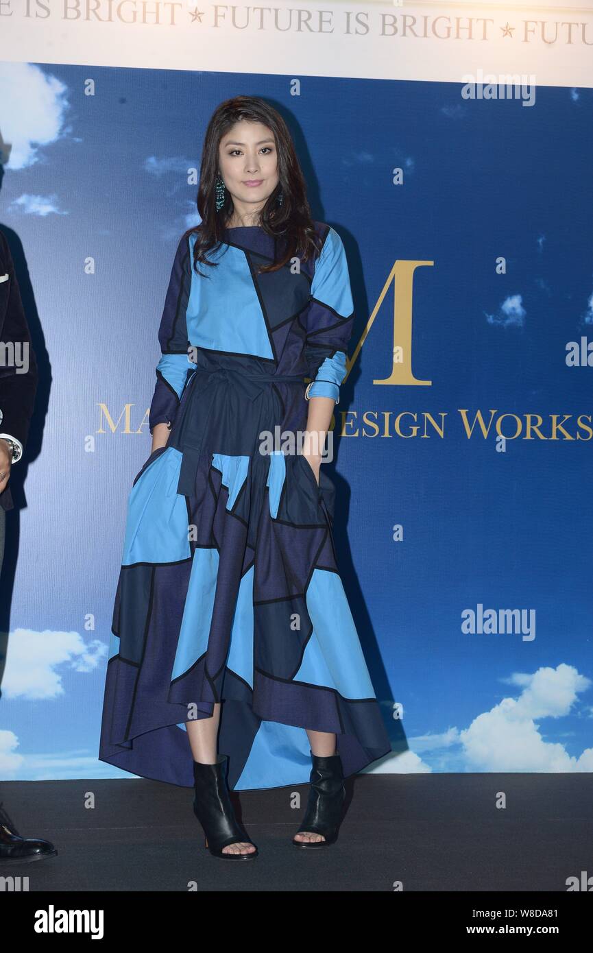 Hong Kong singer and actress Kelly Chen poses at a press conference for ...