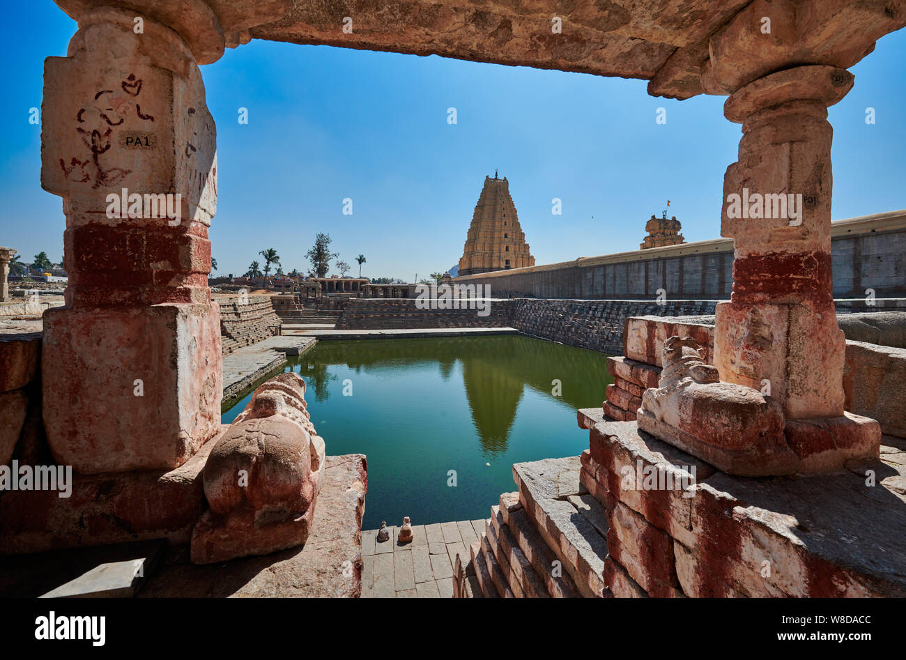 Manmatha Tank at Virupaksha Temple, Hampi, UNESCO world heritge site ...