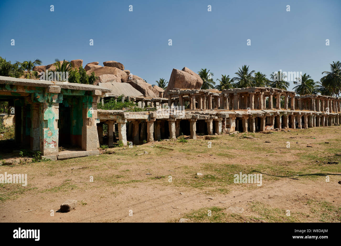 Hampi Bazaar at Virupaksha Temple, Hampi, UNESCO world heritge site ...