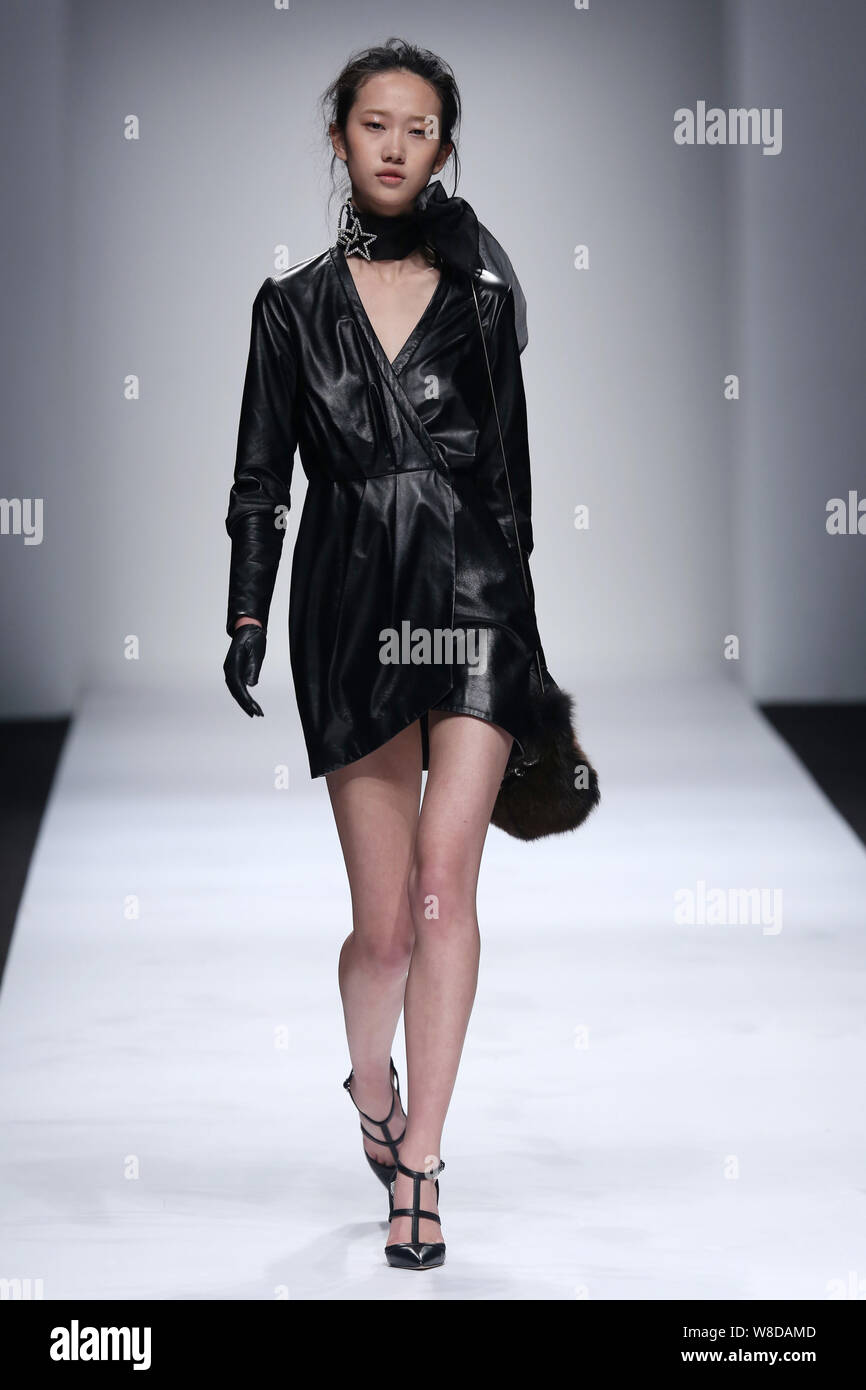 A model displays a new creation at the YYO Foundatian presents Missy ...