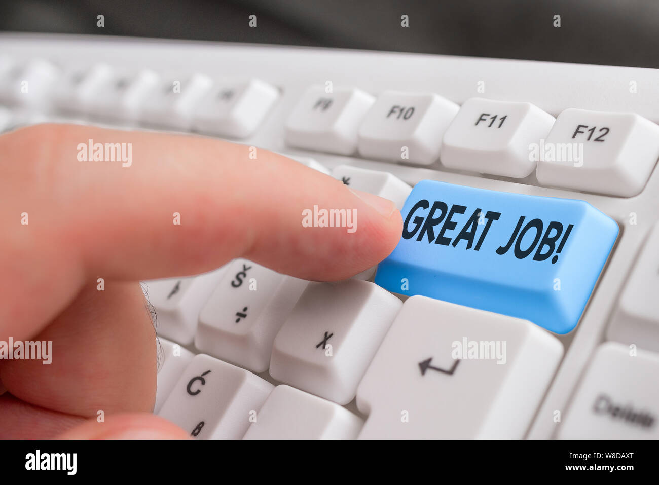 Writing note showing Great Job. Business concept for used praising ...