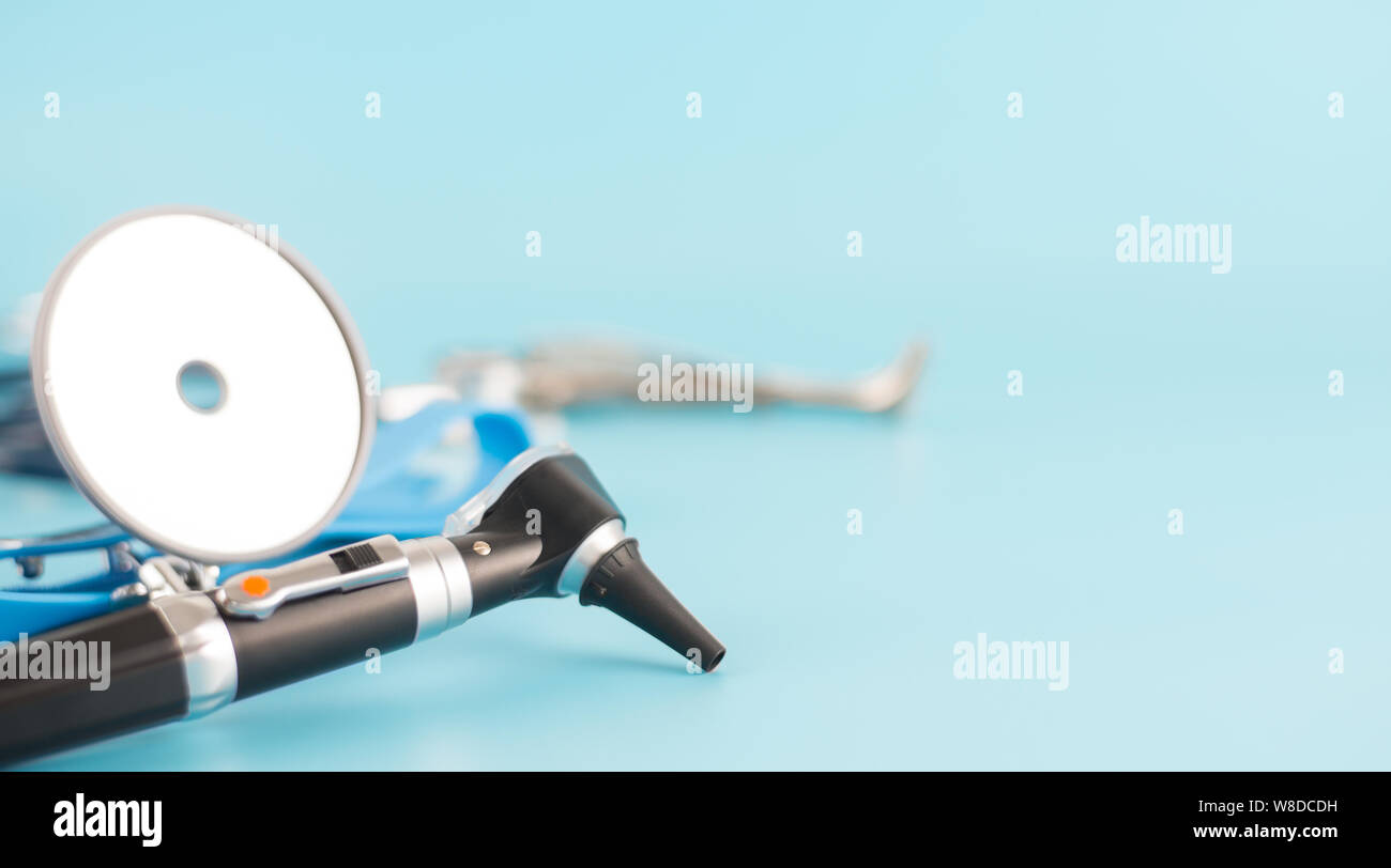 Instrument for check ear nose throat by ENT doctor Stock Photo - Alamy