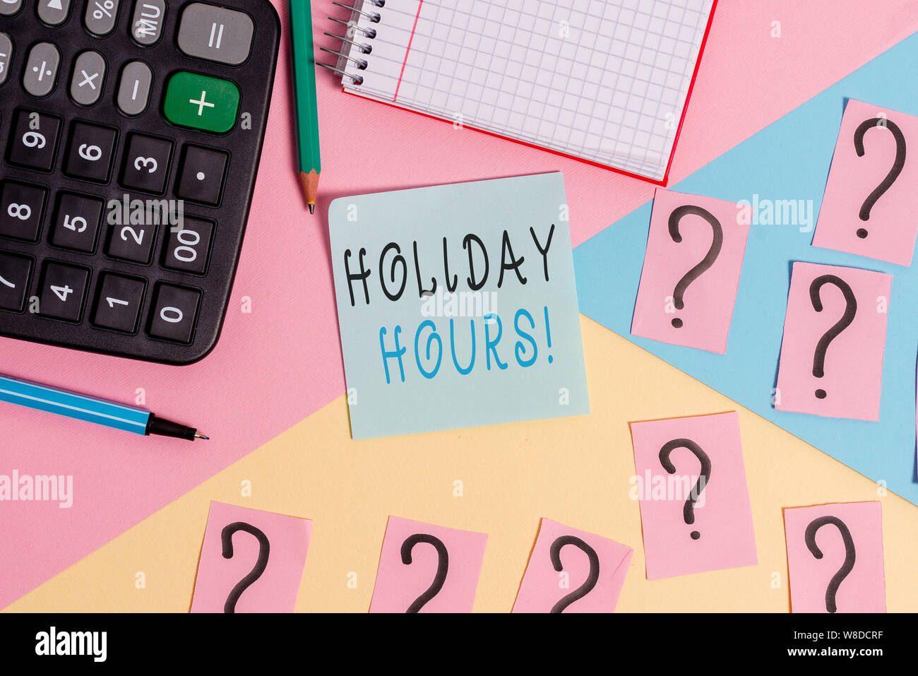 Word writing text Holiday Hours. Business photo showcasing Overtime ...