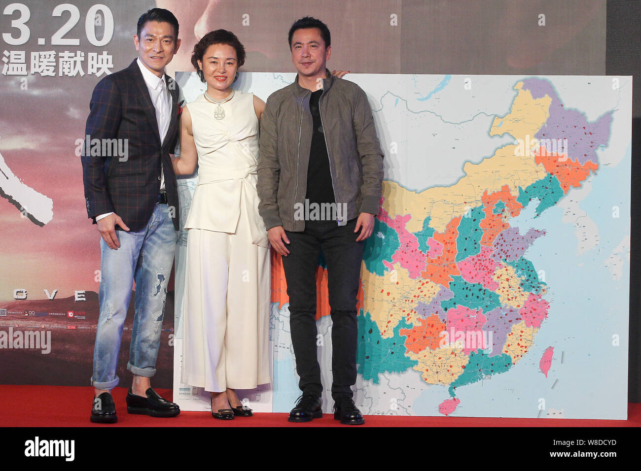 (From left) Hong Kong singer and actor Andy Lau, Chinese screenwriter ...
