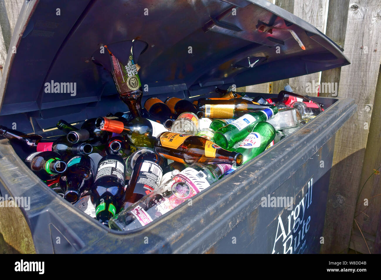 Full Communal Recycling Bins High Resolution Stock Photography and ...