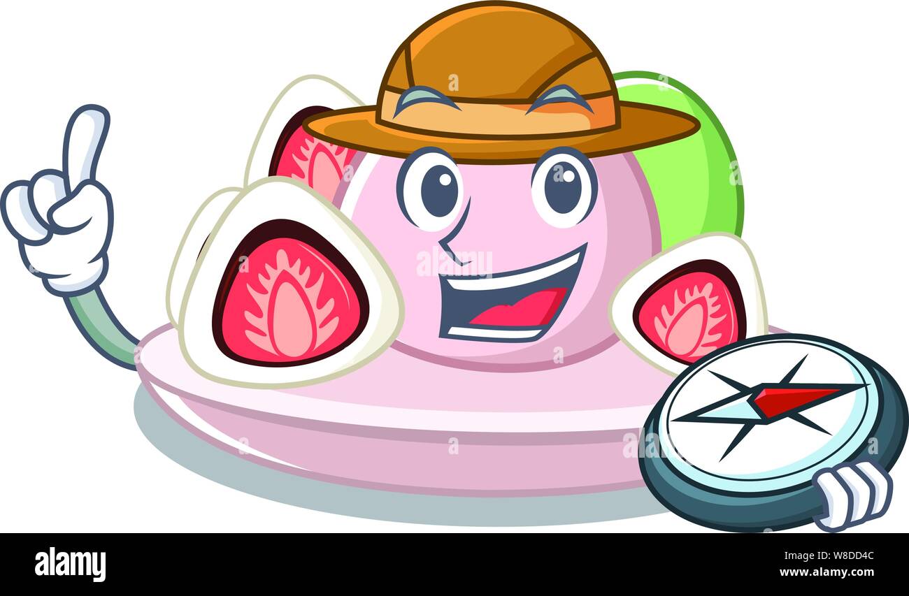 Explorer ichigo daifuku isolated in the cartoon Stock Vector Image ...