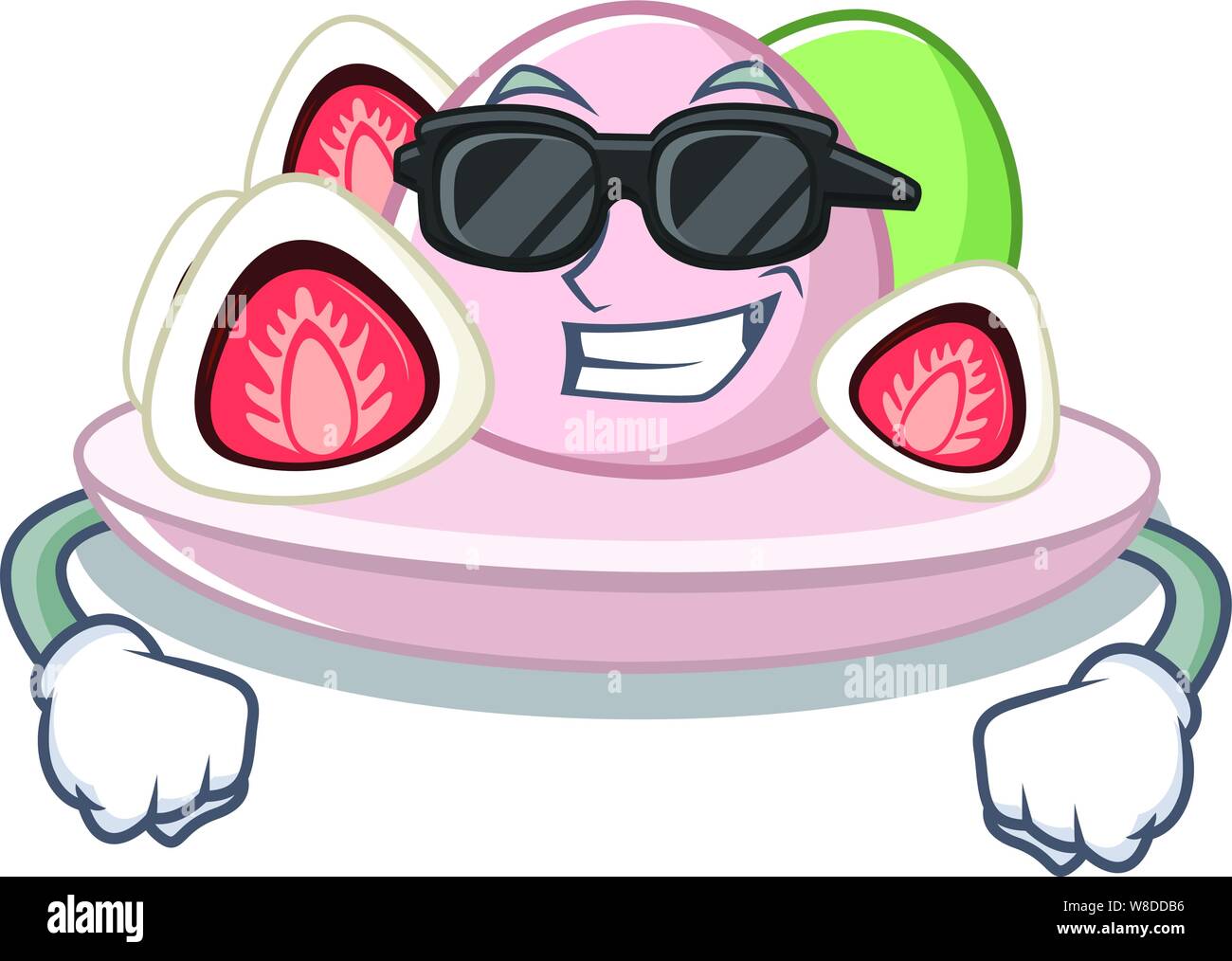 Super cool ichigo daifuku with the cartoon shape Stock Vector Image ...