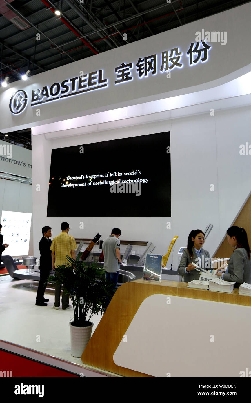 --FILE--People visit the stand of Baosteel during the 16th Shanghai ...