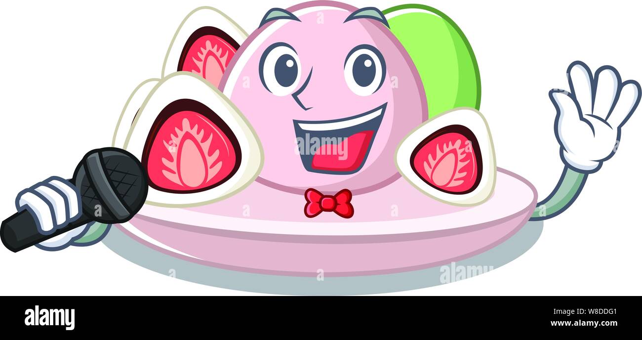 Singing ichigo daifuku isolated in the cartoon Stock Vector Image & Art ...