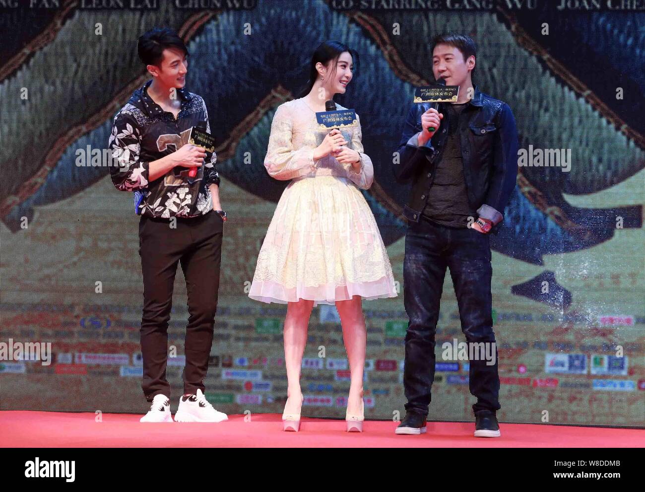 (From right) Hong Kong singer and actor Leon Lai Ming speaks next to ... (From right) Hong Kong singer and actor Leon Lai Ming speaks next to ...