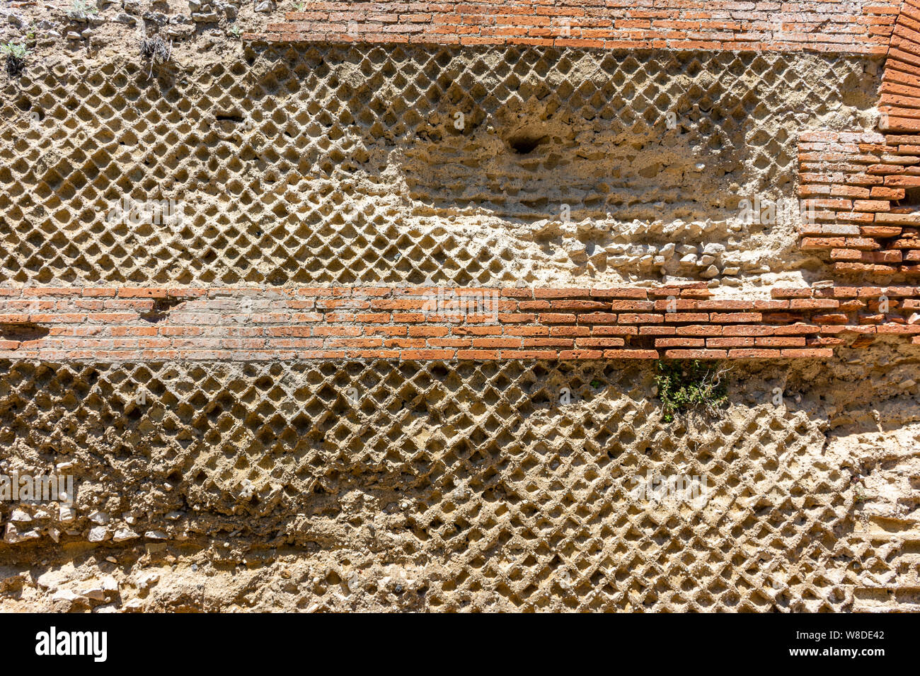 Italy, Capri, details of the archaeological remains of the ancient ...
