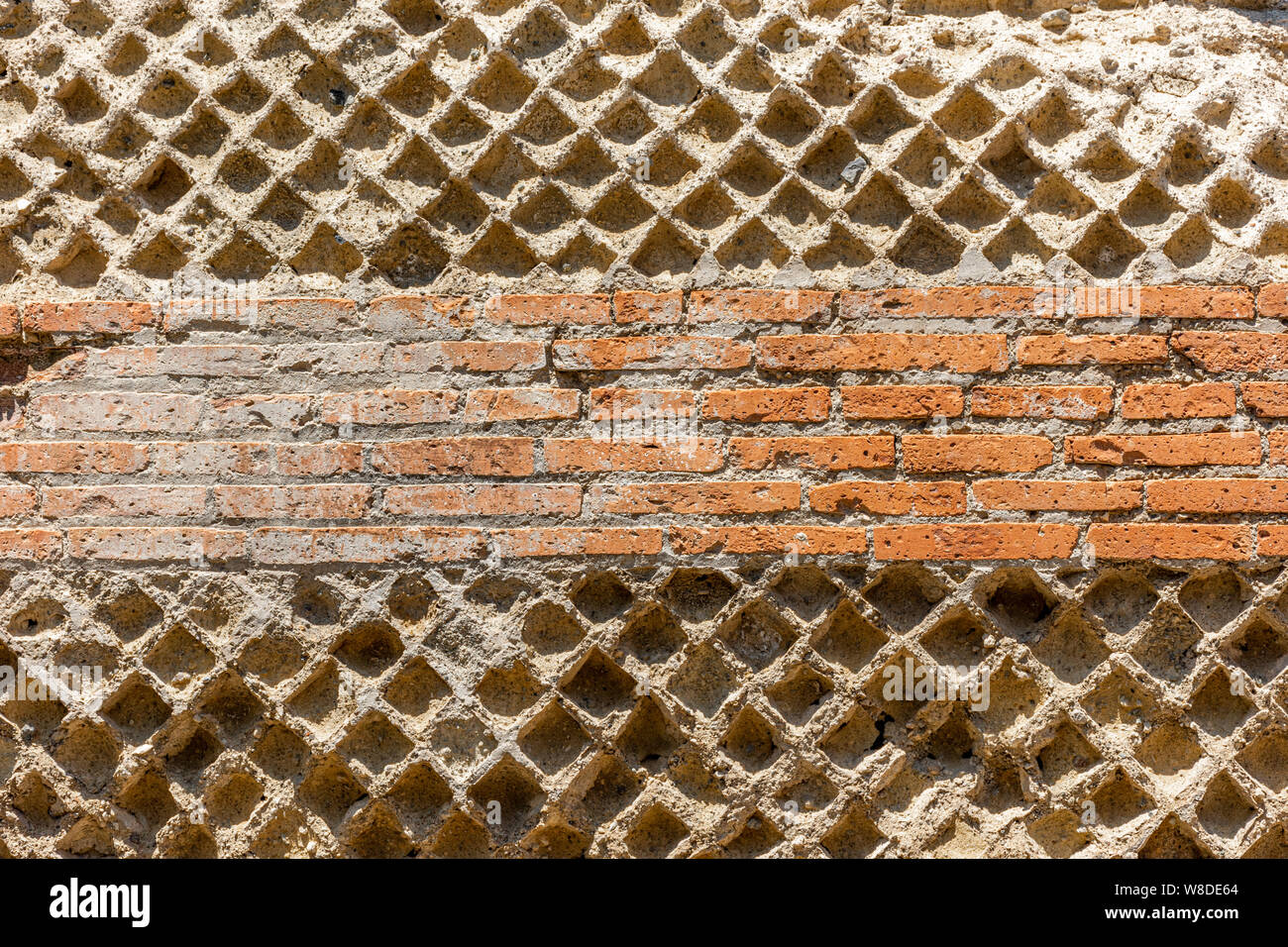 Italy, Capri, details of the archaeological remains of the ancient ...