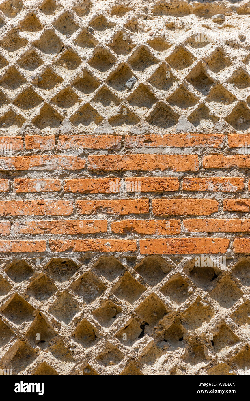 Italy, Capri, details of the archaeological remains of the ancient ...