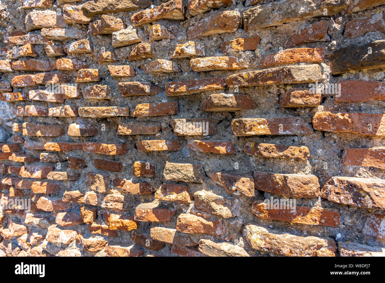 Italy, Capri, details of the archaeological remains of the ancient ...