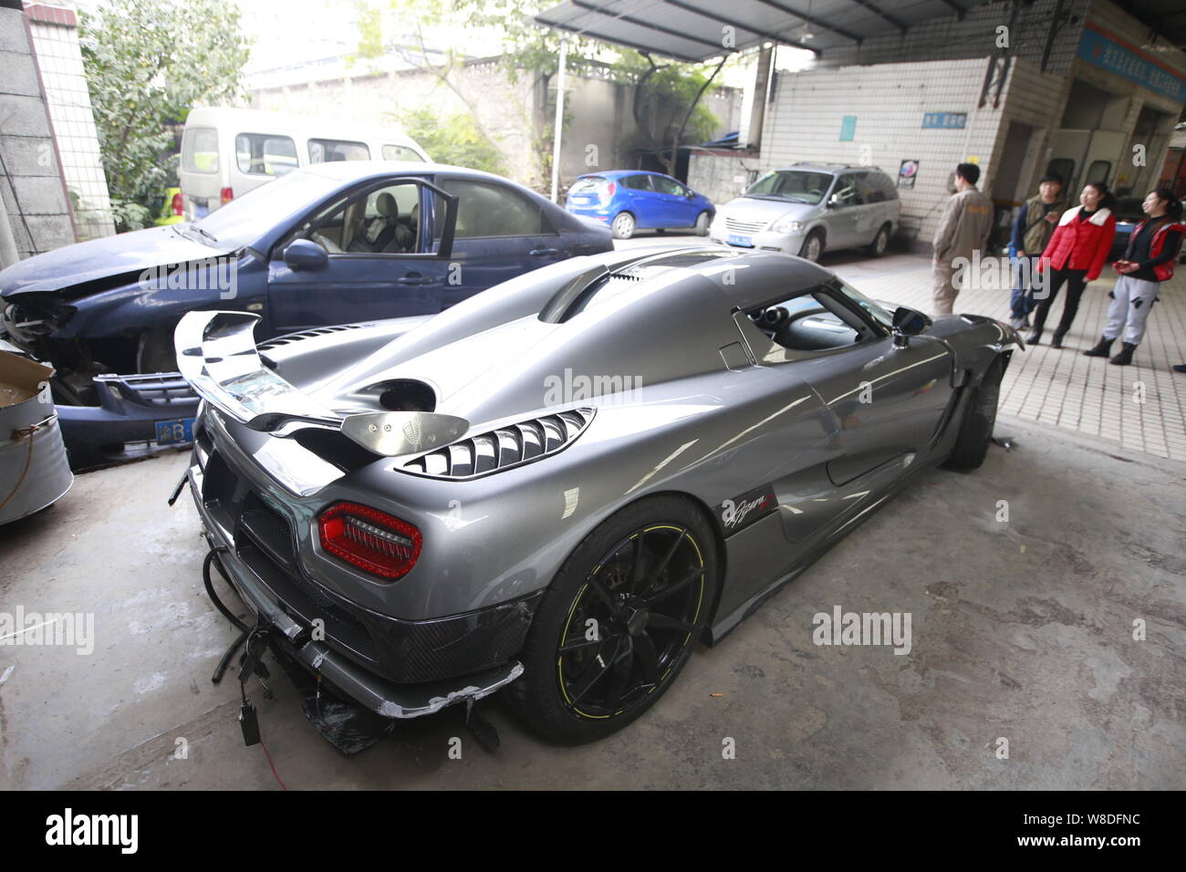 The Koenigsegg Agera R supercar which was seriously damaged in a road ...