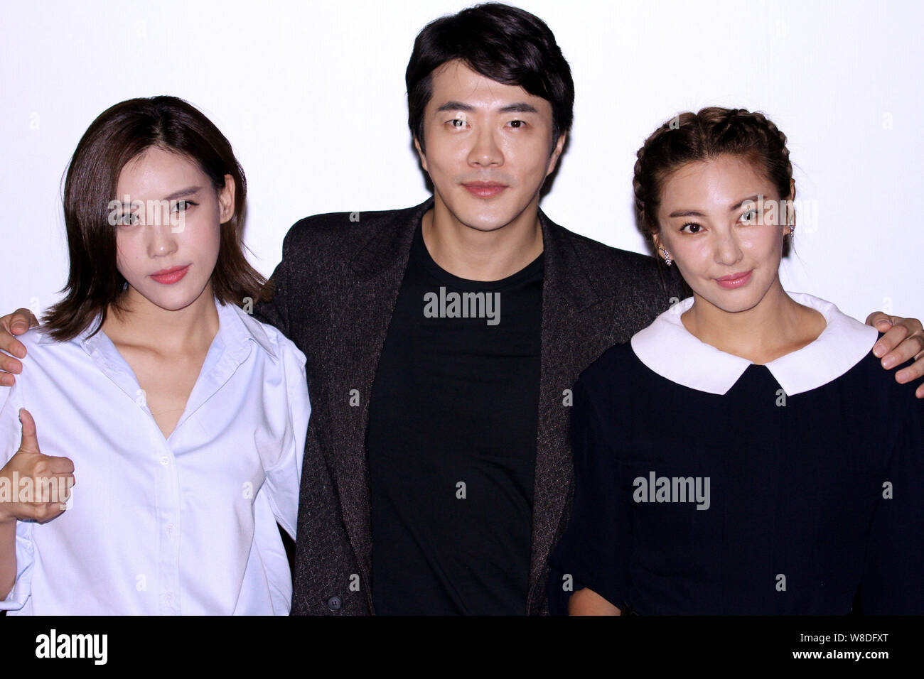 (From left) Chinese actress Shi Yufei, South Korean actor Kwon Sang-woo ...