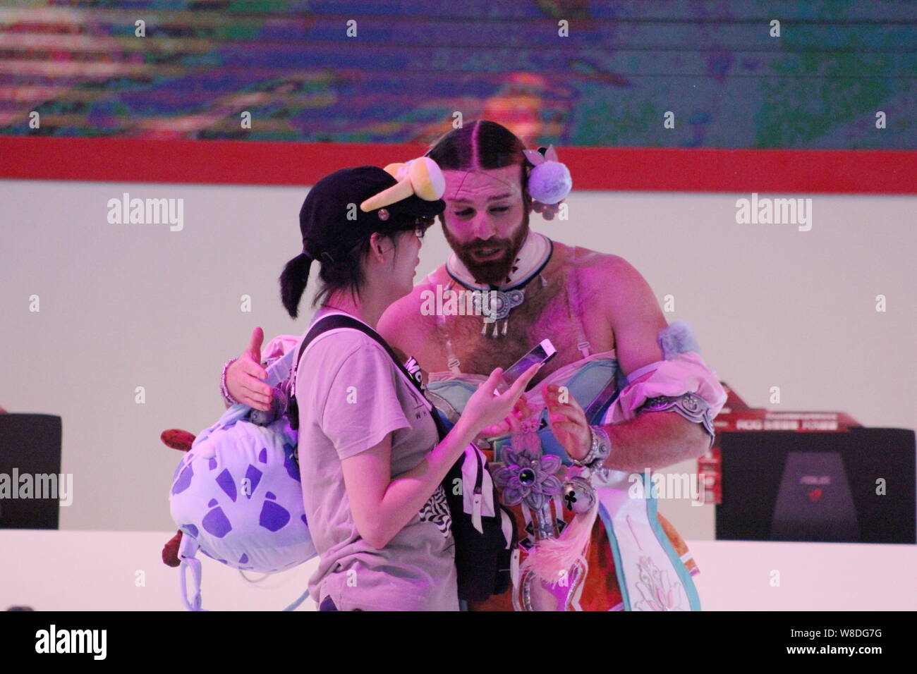 Australian cosplayer Richard Magarey, right, better known by his stage ...