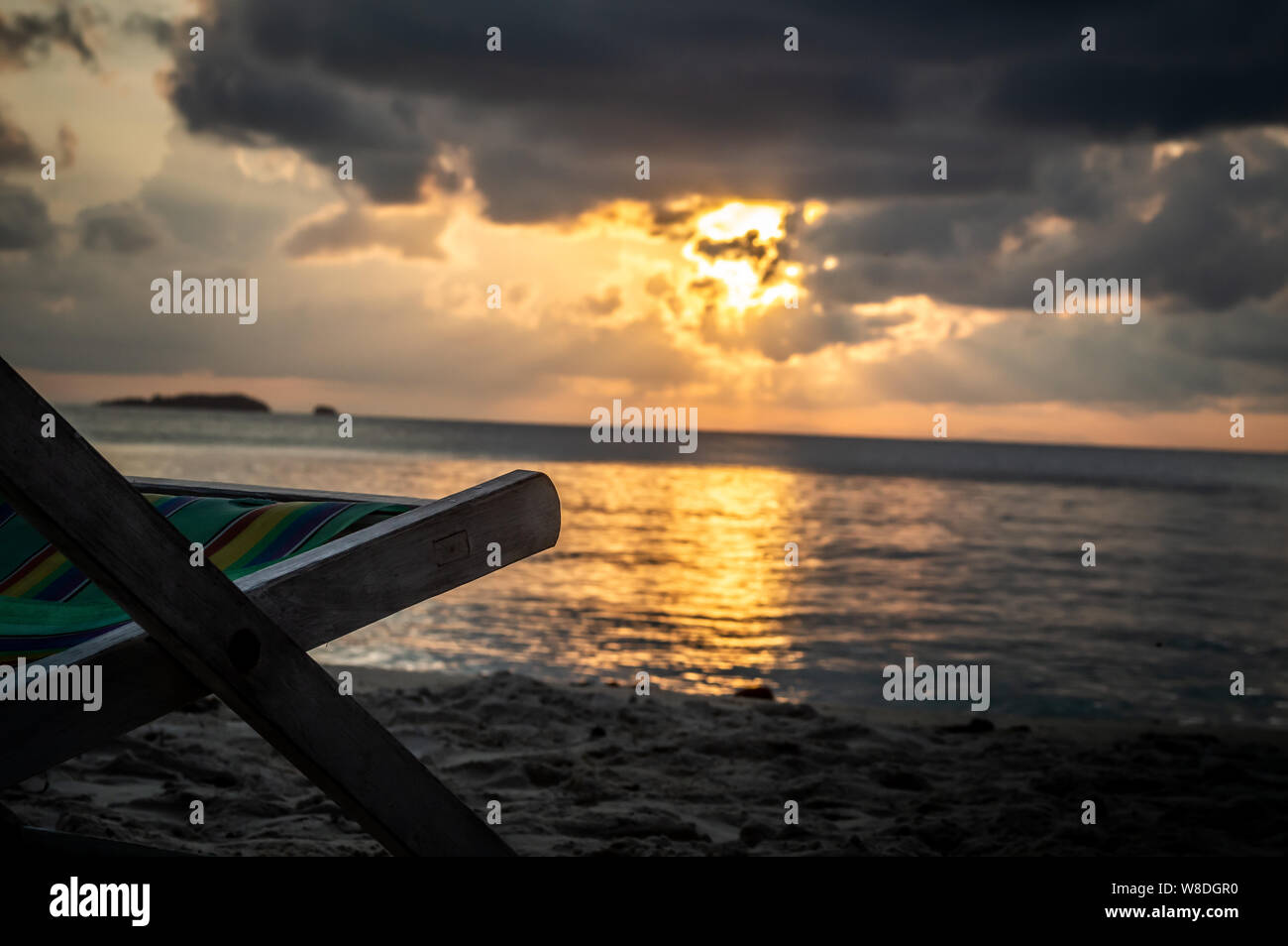 Beach bed on Koh Samet sunset time Stock Photo - Alamy