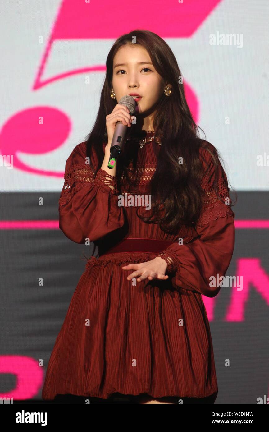 South Korean singer-songwriter and actress Lee Ji-eun, better known by ...