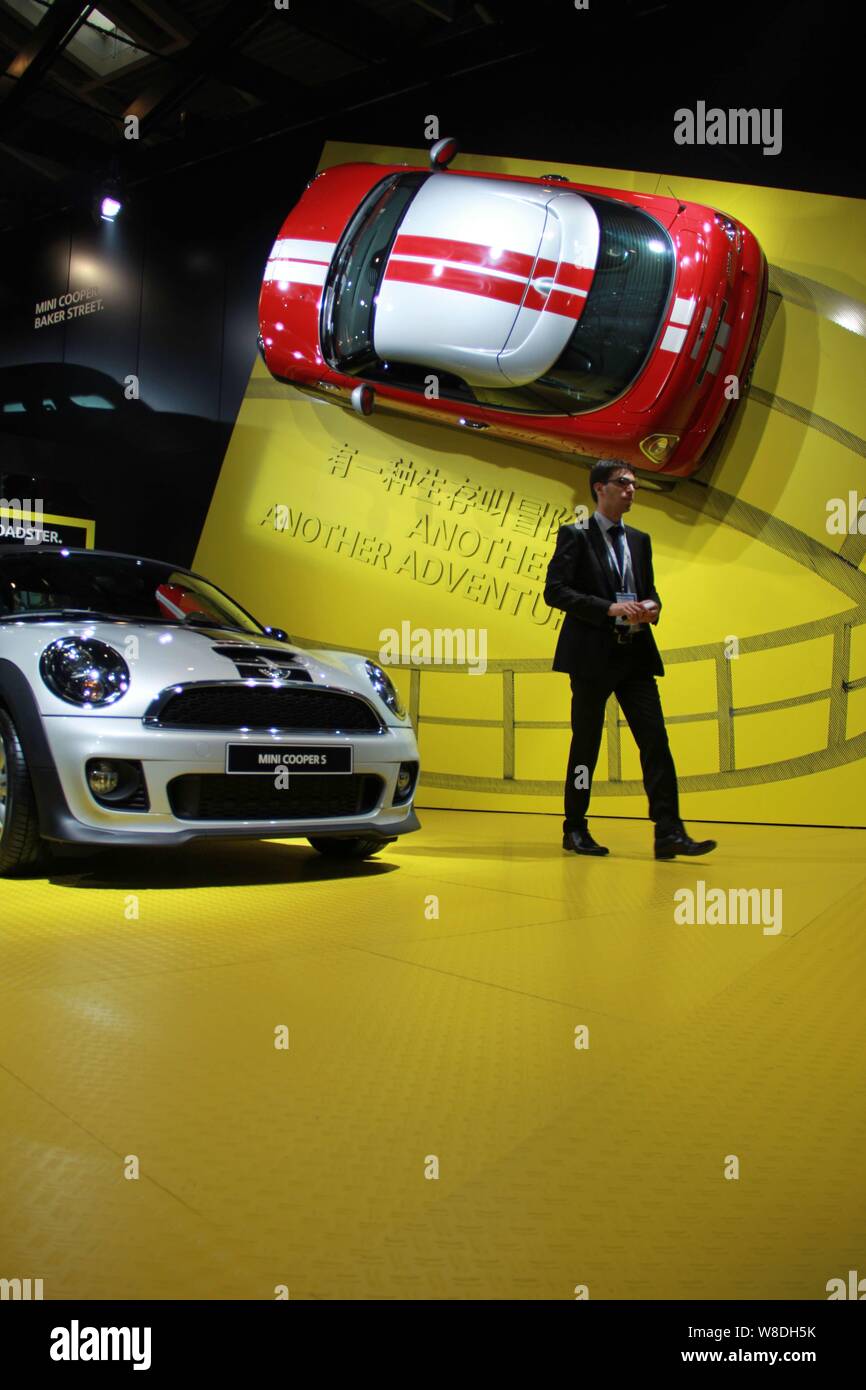 --FILE--Mini Cooper S compact cars are seen on display during the 12th ...