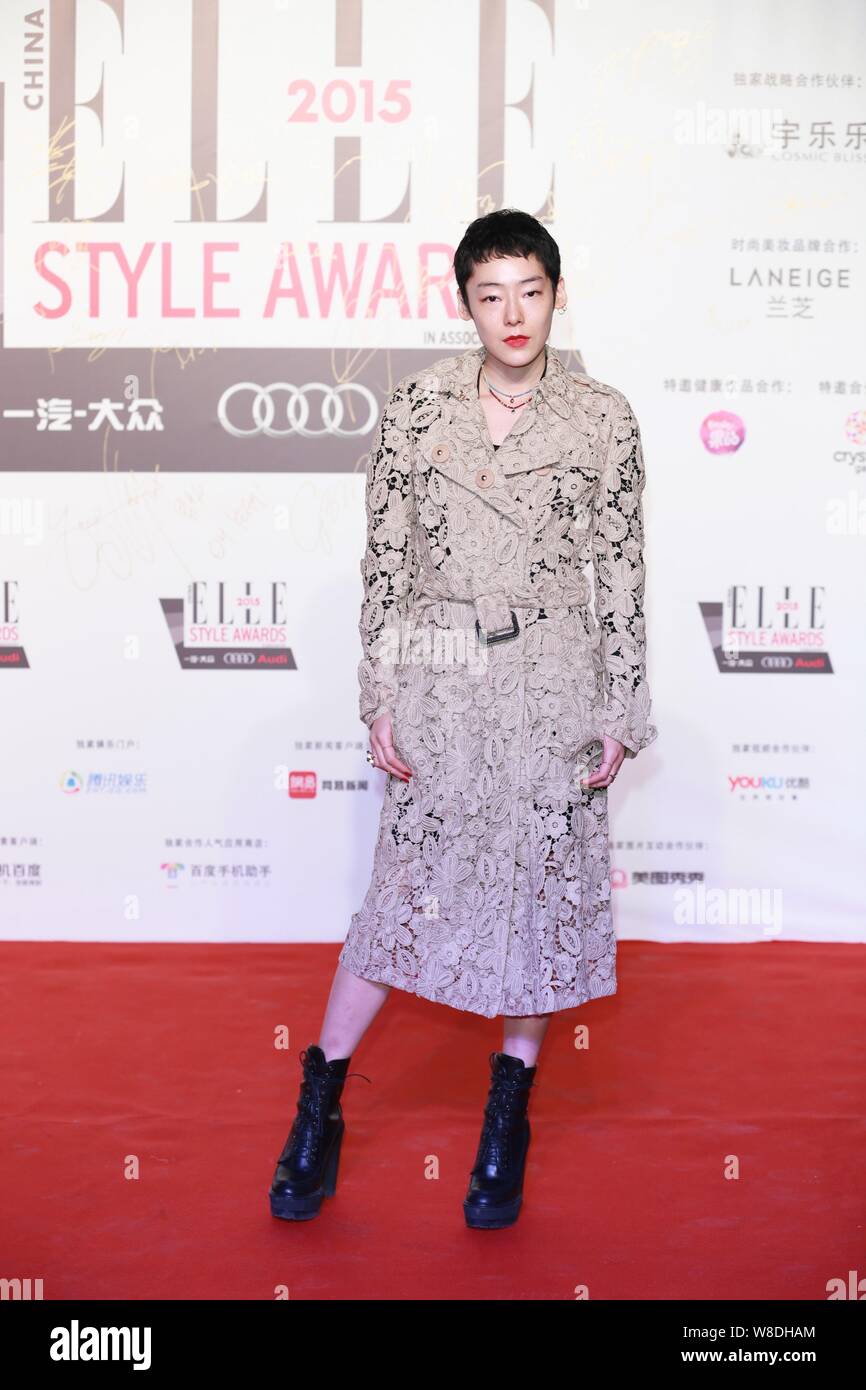 Japanese model Sayo Akasaka arrives at the red carpet for the "2015 ...