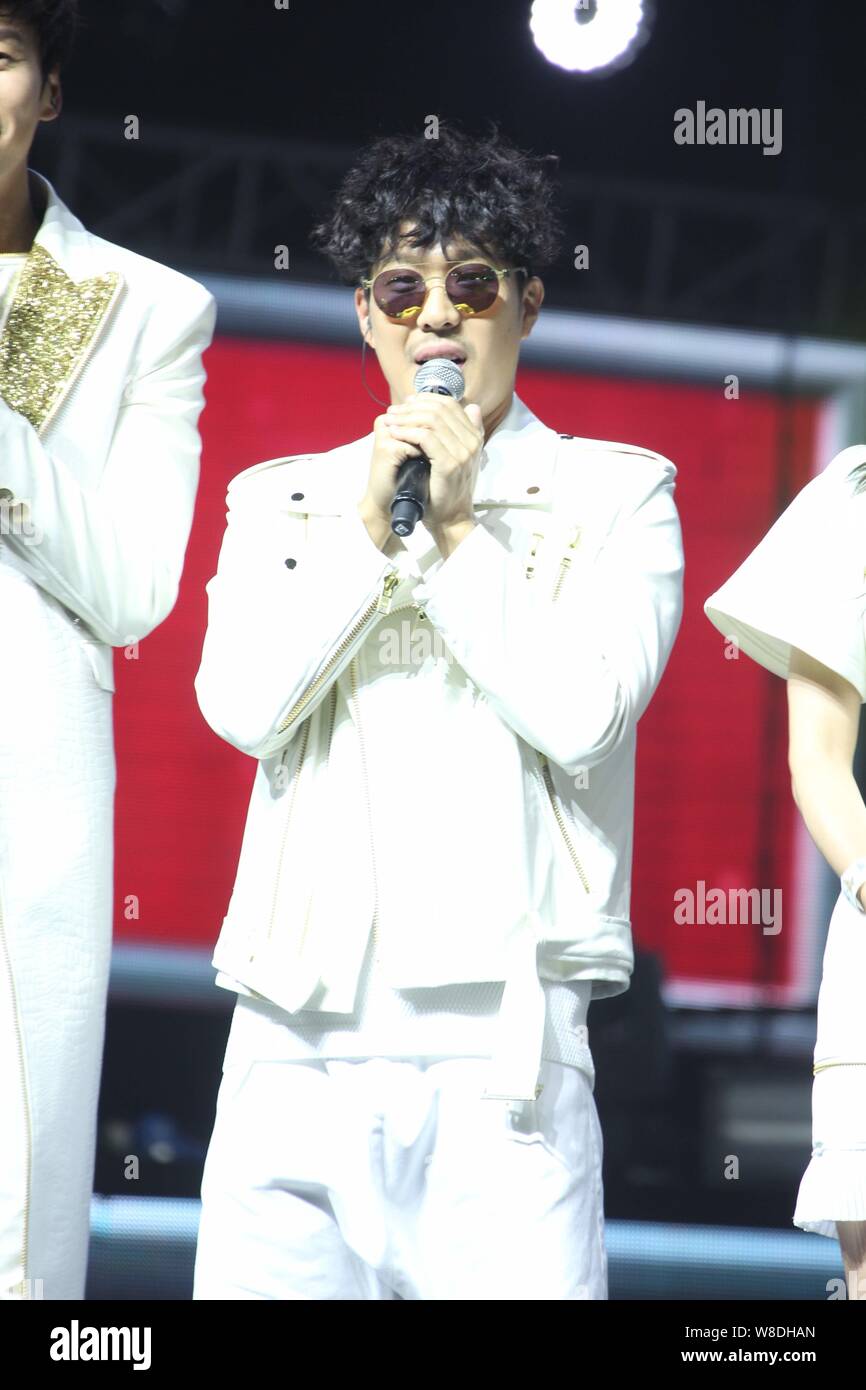 South Korean singer Ha Dong-hoon, better known by his stage name Haha ...