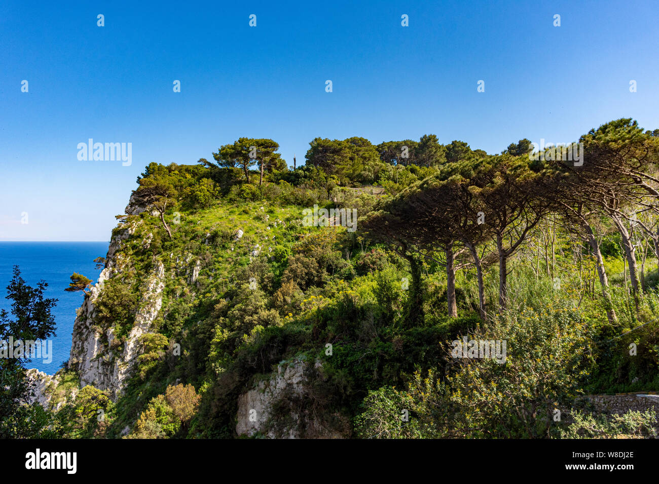 Italy, Capri, panorama from the top of the island Stock Photo - Alamy