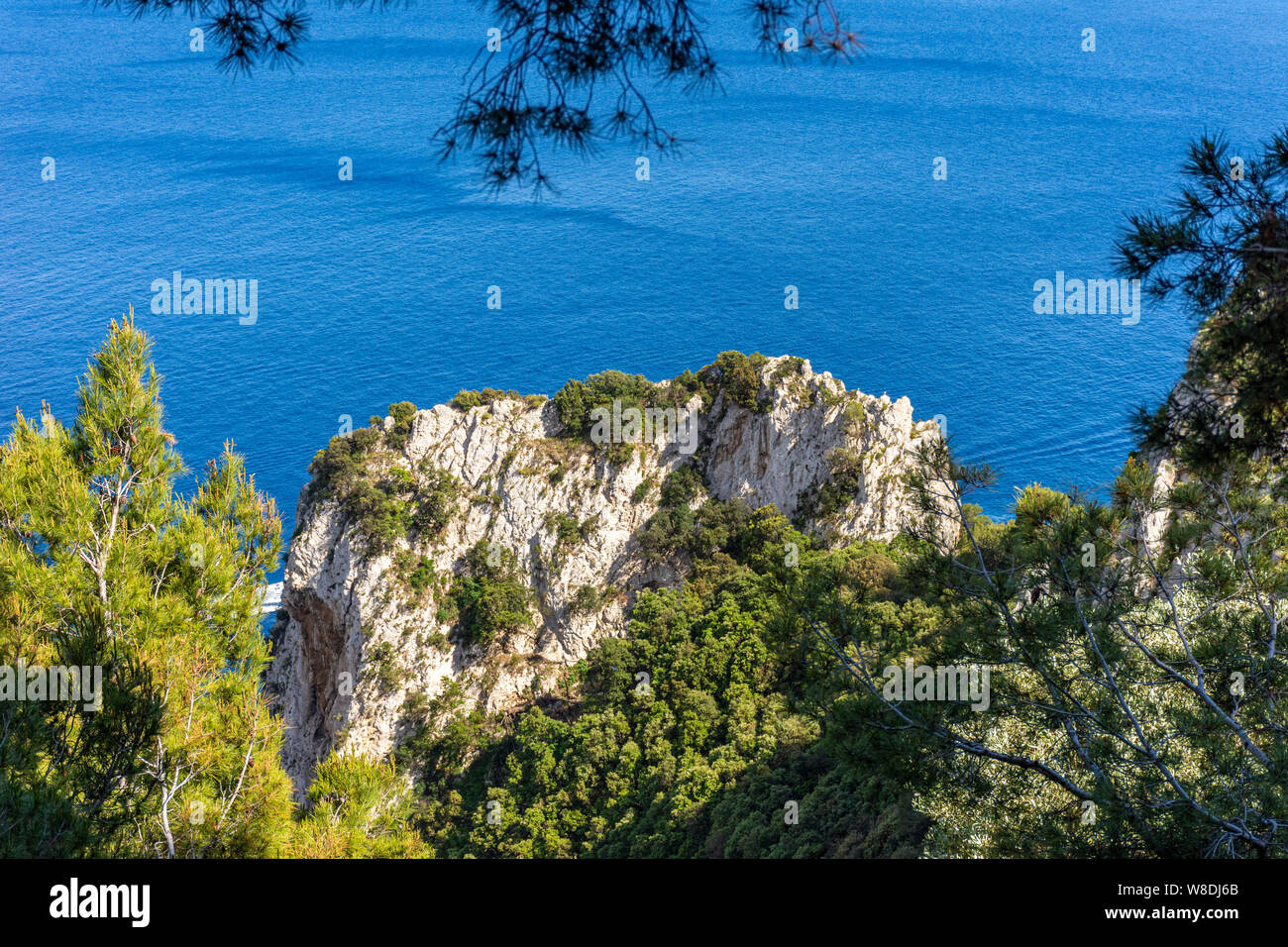 Italy, Capri, panorama from the top of the island Stock Photo - Alamy
