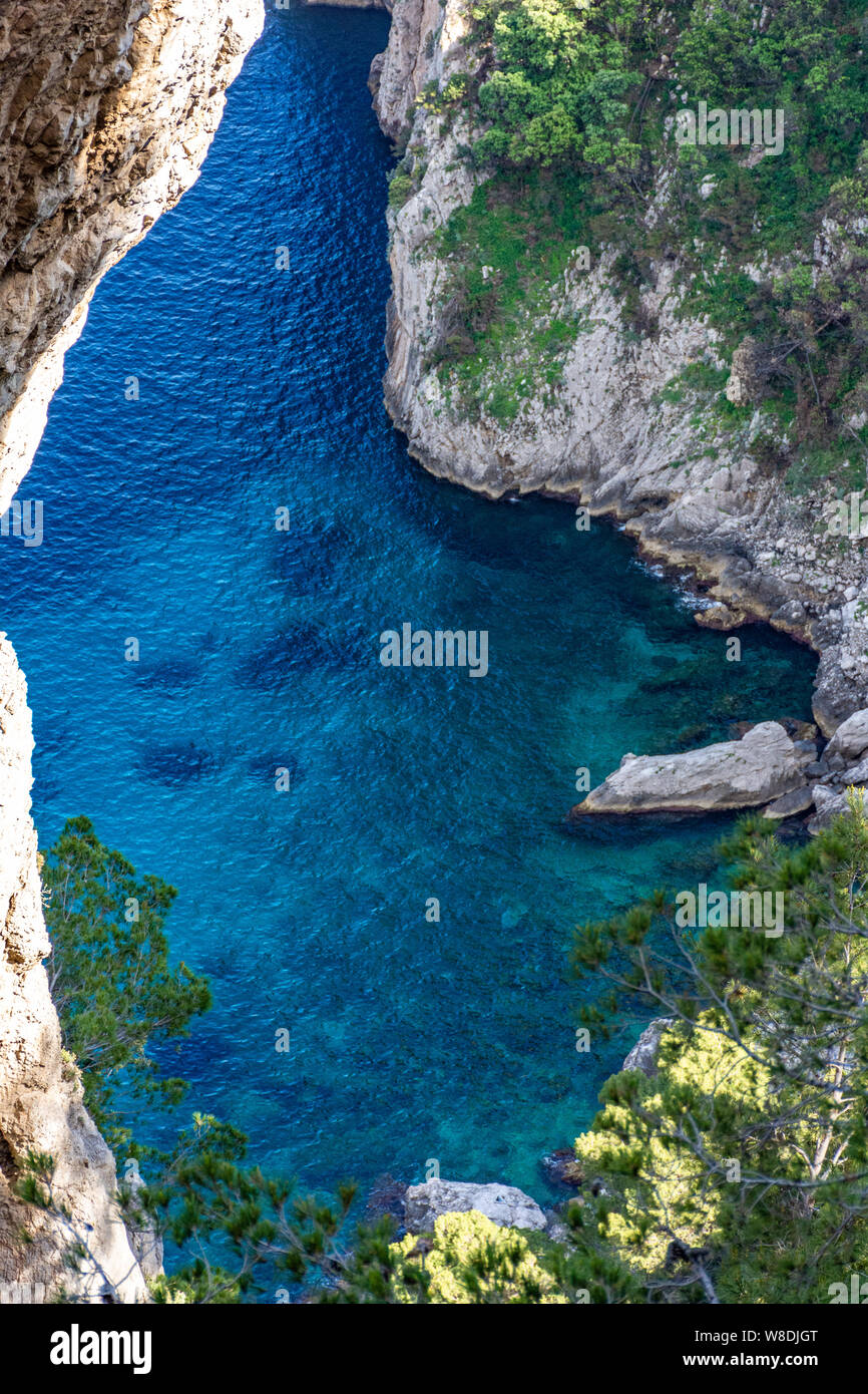 Italy, Capri, bay of the natural arch Stock Photo - Alamy