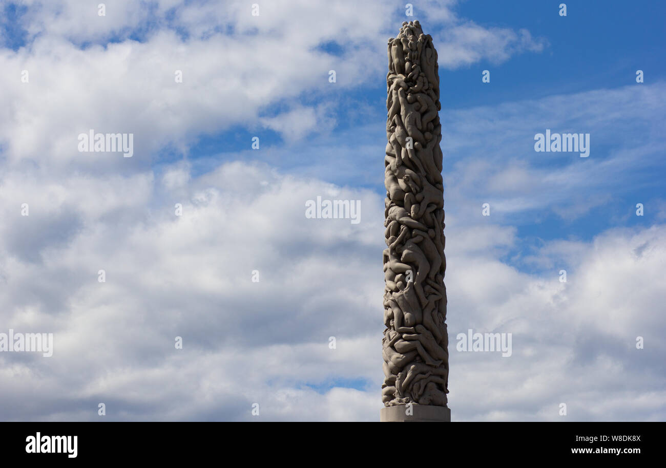 Oslo Norway - 22 june 2019: Monolith in Vigeland Park Stock Photo - Alamy