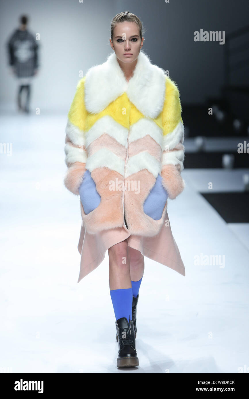 A model displays a new creation at the Shang Jie insh & Nor fashion ...