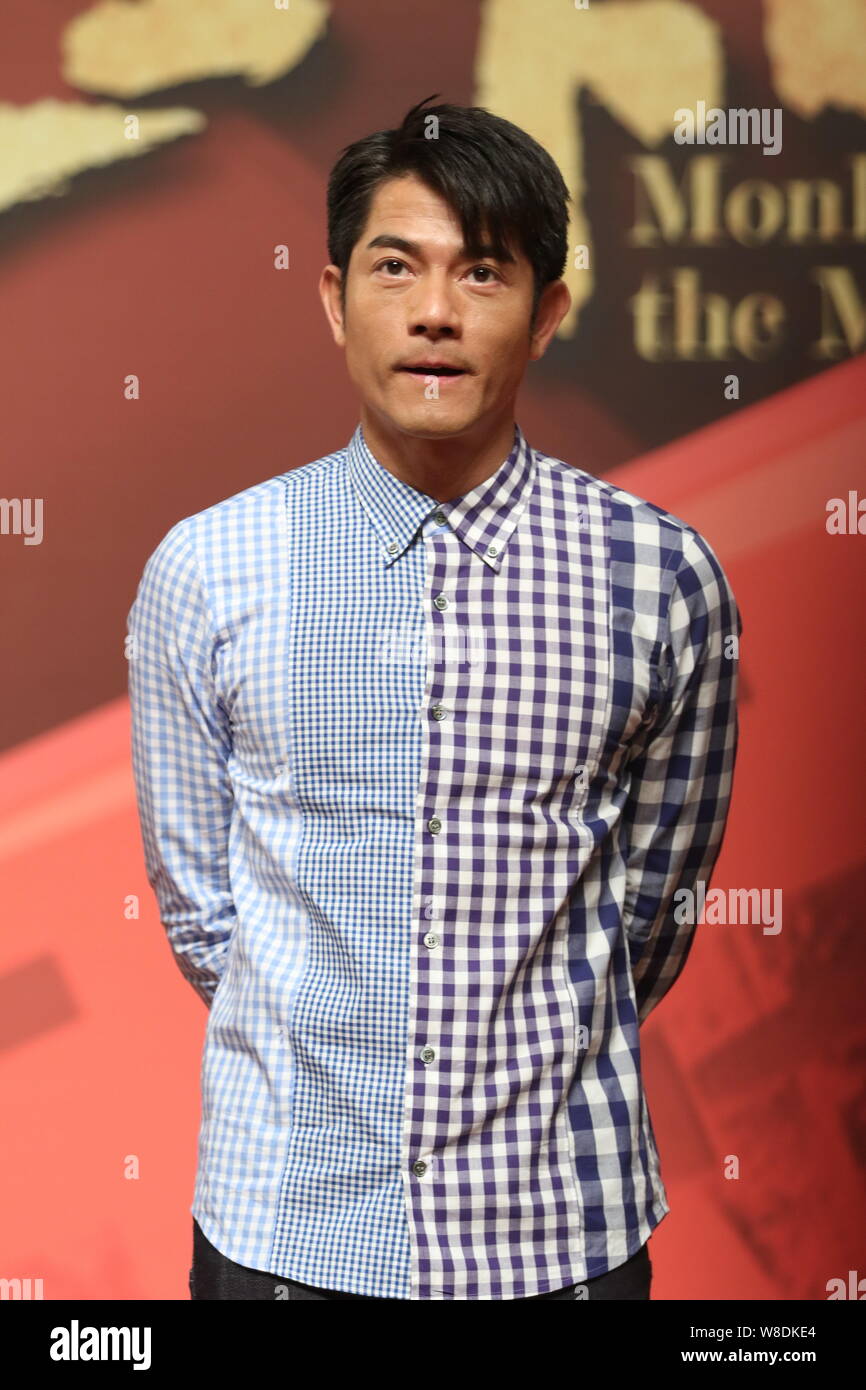 Hong Kong singer and actor Aaron Kwok poses at the inauguration of the ...