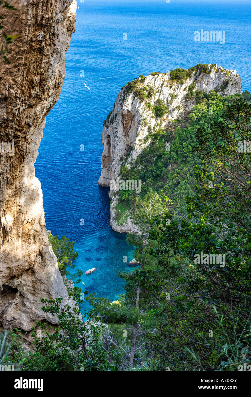 Italy, Capri, bay of the natural arch Stock Photo - Alamy