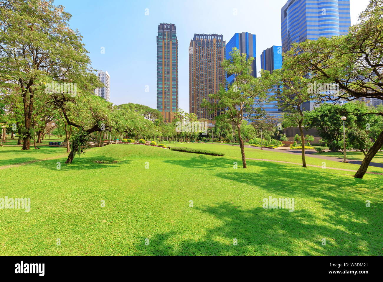 Beautiful garden in daytime outdoor nature background Stock Photo - Alamy